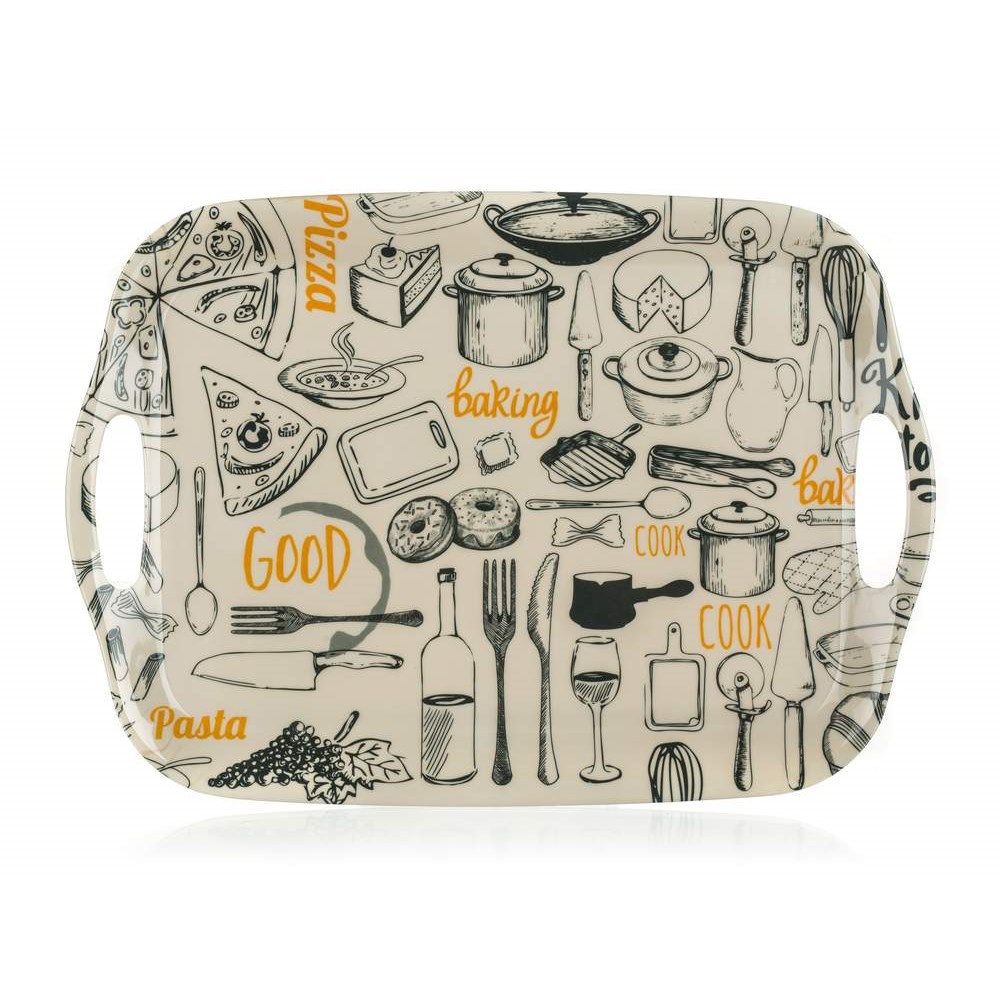 BANQUET Tác s uchy melaminový RETRO KITCHEN 36 x 25,5 x 2 cm | ESAM.cz